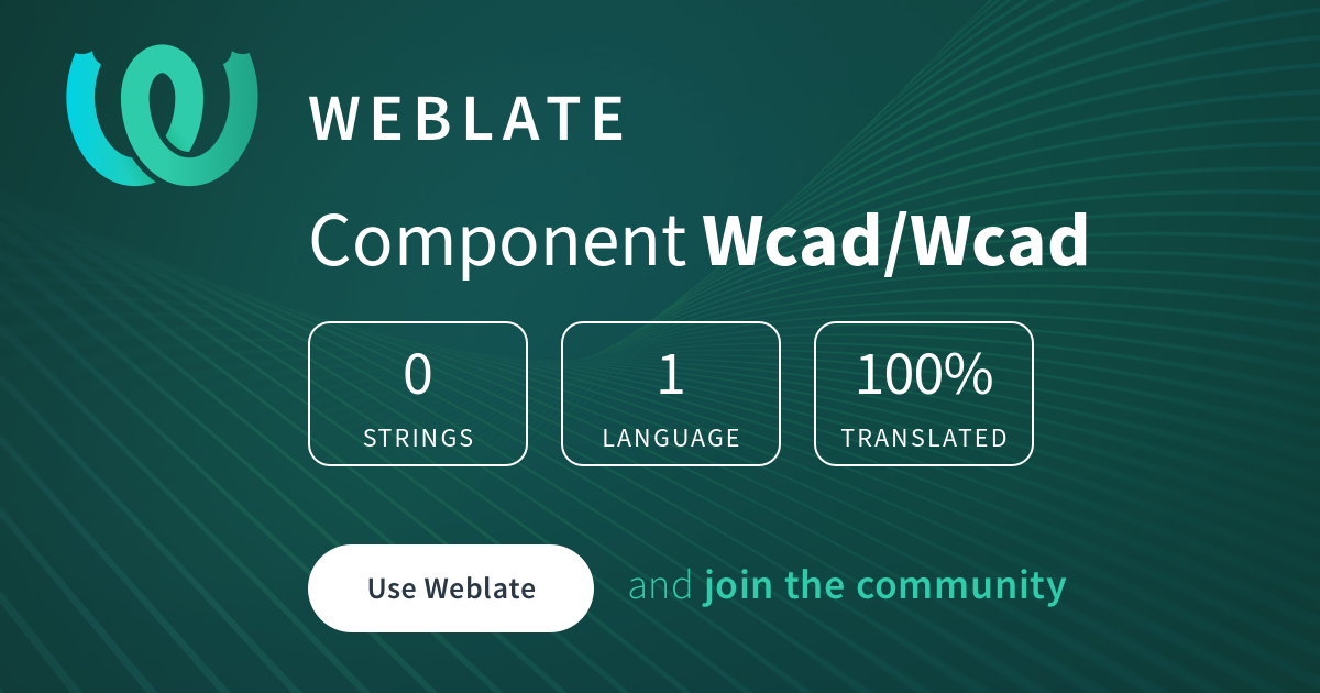 Wcad/Wcad — English @ Weblate